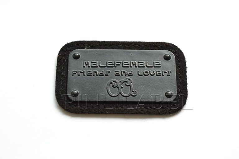 Metal-Leather Combination Labels for Brand - pinliLAbel